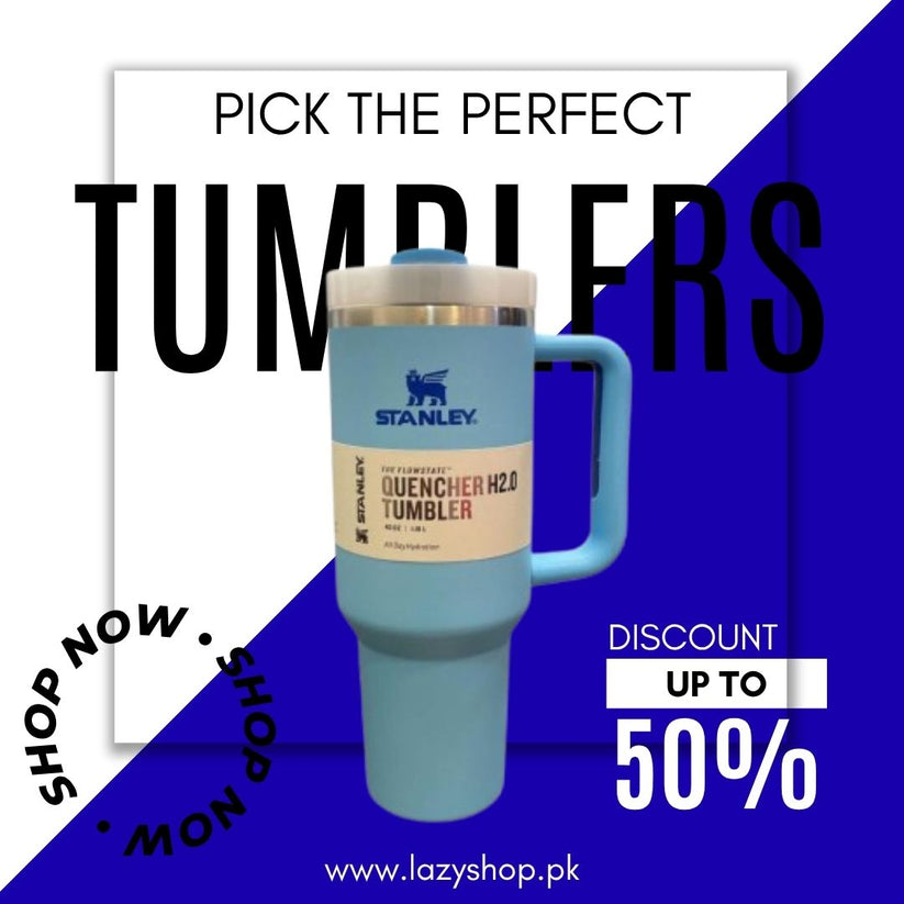 Stanley Tumbler (Blue Color) – The Lazy Shop